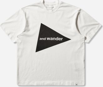 And Wander Men s Logo T-Shirt White