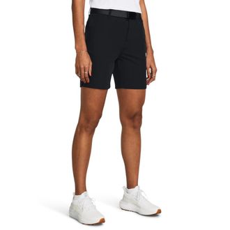 Under Armour Damen Drive Shorts Golfshorts, (001) Black/Metallic Silver, 0 US