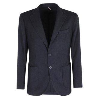 Santaniello Schwarze Wolljacke Reverskragen - - Jackets - Herren - Blau - 3XL