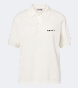 Miu Miu Poloshirt aus Baumwoll-Piqu&eacute;