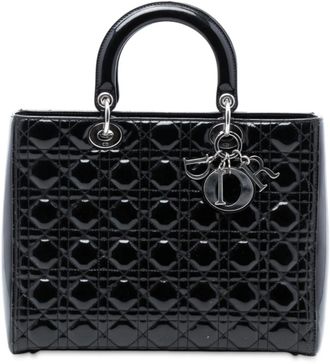 Dior Hobo Bags - Large Patent Cannage Lady Dior - Gr. unisize - in Schwarz - f&uuml;r Damen