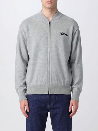 Kenzo Cardigan bomber en laine avec zip et logo contrastant au dos