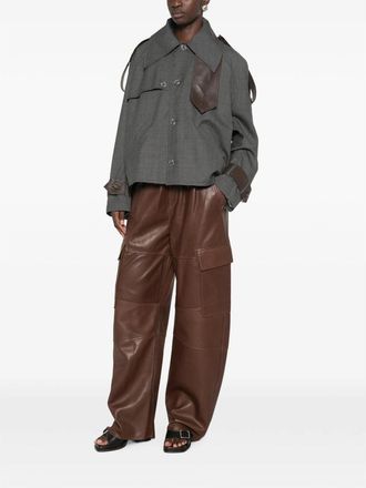 Petar Petrov Lambskin Cargo Trousers - Brown