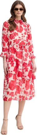 Marc Aurel Femme, Robes, Rouge, Taille: 36 FR Robe Mi-longue &Eacute;vas&eacute;e
