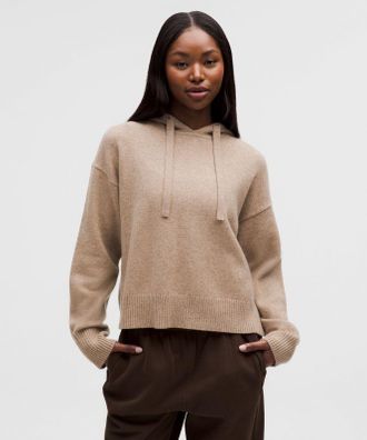 lululemon Sweat &agrave; capuche d&eacute;contract&eacute; en cachemire pour Femmes - Taille XL