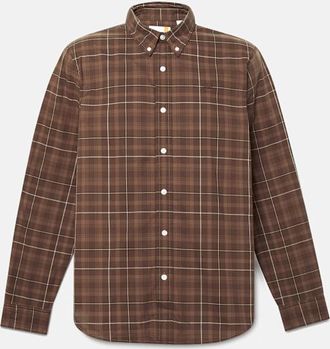 Timberland Karohemd aus Stretch-Popeline f&uuml;r Herren in Braun, Herren, Braun, Gr&ouml;&szlig;e