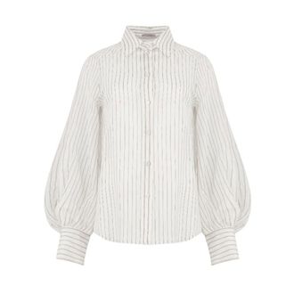 D.exterior Femme, Blouses et Chemises, Blanc, Taille: 38 FR camicie poliestere