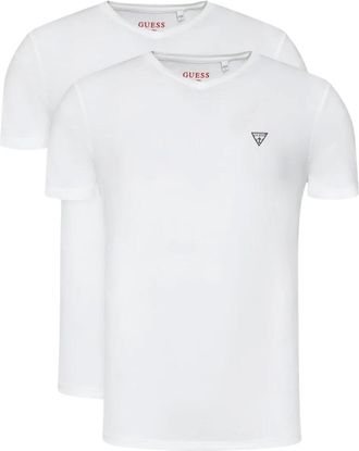 Guess Homme, Tops, Blanc, Taille: XL Bipack T-shirts Coton Stretch