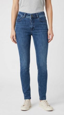 MAC Broeken Skinny-fit-Jeans MAC, Damen, Gr. 38, L&auml;nge 32, sporty dunkelblau, Denim/Jeans, Obermaterial: 82% Baumwolle, 9% Polyester, 5% Elastomultiester, 4% Elas