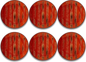 Wilmax England Wilmax | Dessertteller COLORBOOM | Teller-Set | Porzellanteller | Zum Servieren von Snacks | Modernes Design |Spülmaschinengeeignet | Farbe Rot | 6er-