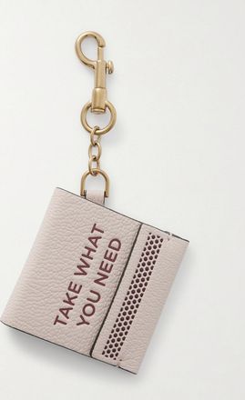 Anya Hindmarch Match Book Schl&uuml;sselanh&auml;nger Aus Leder Mit Goldfarbenen Details - Creme
