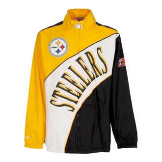 Mitchell & Ness NFL Gebogener Windbreaker Pittsburgh Steelers Feier - - Sport - Herren - Mehrfarbig - XL