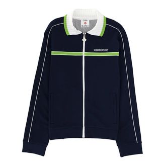 Casablanca Round Pique Track Jacket - - Sweatshirts & Hoodies - Herren - Blau - M
