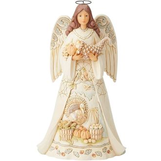 Enesco Jim Shore Heartwood Creek White Woodland Harvest Angel Figur 6005254