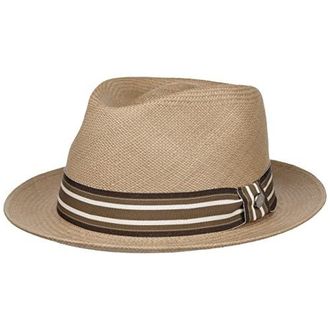 Lierys Chapeau Panama Meliano Player Femme/Homme - Made in Ecuador en Paille de Soleil Plage avec Ruban Gros Grain, Grain Printemps-ete Ete - M (57-58 cm) ch