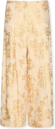 Elena Miro Femme, Pantalons, Beige, Taille: 52 FR Pantalon Jacquard Court