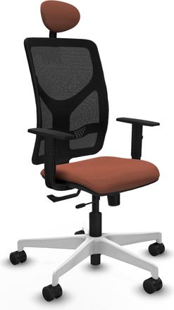 Piqueras y Crespo Schreibtischstuhl mit Armlehnen und hoher R&uuml;ckenlehne, h&ouml;henverstellbare Lendenwirbelst&uuml;tze und festes Kopfteil, ausgestattet mit Syncro/Traslack und 