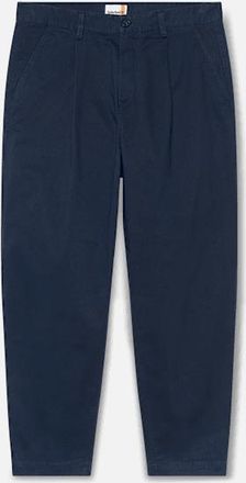 Timberland Claremont Faltenhose aus gewaschenem, angerautem Twill f&uuml;r Herren in Dunkelblau, Herren, Blau, Gr&ouml;&szlig;e