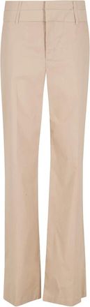 Federica Tosi Femme, Pantalons, Brun, Taille: 34 FR Double-Waist Poplin Pantalons