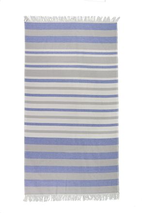 jilda-tex Hamamtuch Pestemal 90 x 170 cm Öko-Tex 100 Badetuch Handtuch Strandtuch Saunatuch (Classic Stripes Blue)