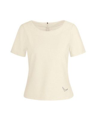 Trigema Sweatshirt TRIGEMA Shirt mit kurzen &Auml;rmeln mit Kristallsteinen