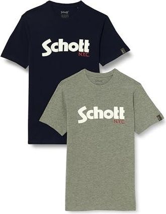 Schott NYC Pack de 2 Tshirts Logo Schott,TSPKLOGO