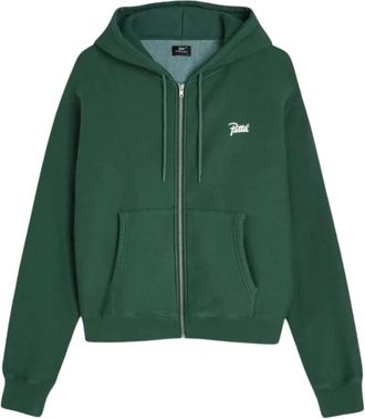 Patta Homme, Sweatshirts et sweats &agrave; capuche, Vert, Taille: M Pull &agrave; capuche zipp&eacute; basique