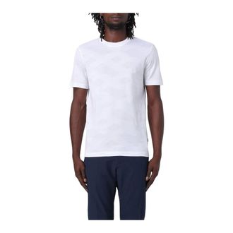 HUGO BOSS Homme, Tops, Blanc, Taille: 3XL T-shirt &agrave; Manches Courtes et Col Rond