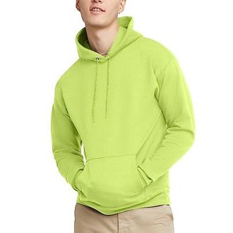 Hanes EcoSmart Hoodie, Midweight Fleece, Pullover Hooded Sweatshirt for Men Sweat à Capuche, Vert sécurité, XXL Homme