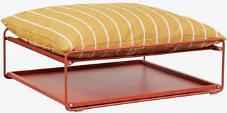 Sklum Amaro Gartenpouf, umwandelbar in einen Beistelltisch Honiggelb - Rot Acryl