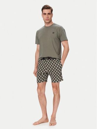 HUGO BOSS Pyjama Aaron 50556777 Dunkelgr&uuml;n Regular Fit