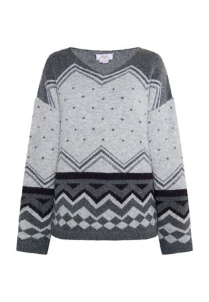 Usha Zur Seite fahren Damen Grau Mehrfarbig