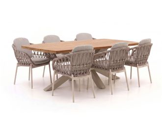 Bellagio la vita attrattiva Bellagio Cupello/Induno d&auml;nisch oval 220 cm Gartenm&ouml;bel-Set 7-teilig