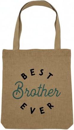 Fabulous Sac Shopping Tote Bag Aspect Lin - Best Brother Ever Famille Fr&egrave;re - Sac de Courses Toile Epaisse 360g Beige Naturel Cabas Port&eacute; Epaule Solide Imprim&eacute;