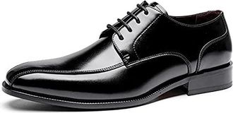 Generic Chaussures habill&eacute;es Oxford for Hommes, &agrave; Lacets, carr&eacute;es, &agrave; Bout Bruni, Derby, en Cuir, antid&eacute;rapantes, &agrave; Talon carr&eacute;, Semelle en Caoutchouc, Basses,