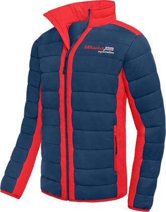 Nebulus Herren Jacke FIGHT, warme Outdoorjacke, praktische & vielseitige &Uuml;bergangs- & Winterjacke, navy-rot - M