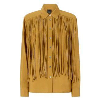 Pinko Pinko, Femme, Blouses et Chemises, Brun, Taille: 40 FR Alessandria Blouse