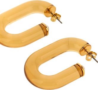 Paco Rabanne U-Shaped Resin Earrings - Gold