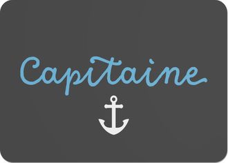 Fabulous Platzset mit Unterseite aus Kork, Schwarz - Kapitän für Damen, Marineblau, Meer, Wasser, groß, 39,5 x 28,5 cm