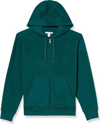 Amazon Essentials Herren Fleece-Kapuzenpulli mit durchgehendem Reißverschluss (erhältlich in den Größen Big & Tall), Tannengrün, XXL