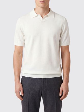 KANGRA Polo &agrave; manches courtes en tricot de soie et cachemire