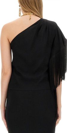 Moschino Acrylic Viscose Blend Blouse - Black
