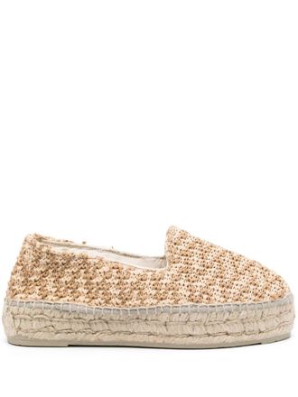 Manebì espadrilles à motif zigzag - Tons neutres