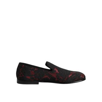 Dolce & Gabbana Rote & Schwarze Jacquard Loafers - - Shoes - Herren - Braun - 42 1/2 EU