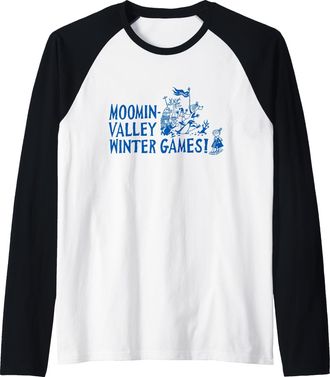 Moomin Blue Moominvalley Winterspiele! Sports Mymble & Co Raglan