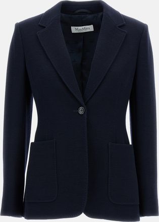 Max Mara Utilita Jersey Blazer In Bluette