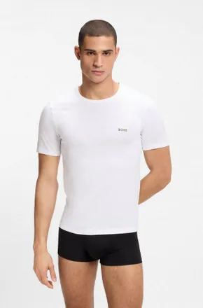 BOSS T-Shirt TShirtRN 3P Classic (Packung, 3-tlg) mit BOSS Stickerei