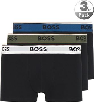 HUGO BOSS Herren Trunks schwarz Baumwolle unifarben