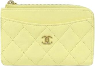 Chanel unisex, Pre-owned, Jaune, Taille: ONE Size Porte-cartes Pre-owned