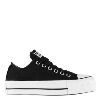 Converse Chuck Taylor Schuhe mit Plattform-Sohlen f&uuml;r Damen, Canvas (Schwarz/Wei&szlig;)